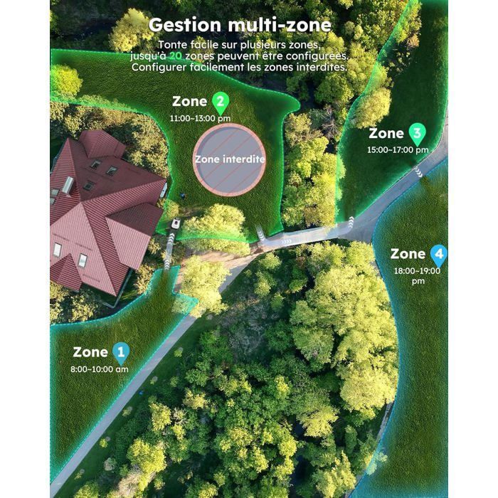 ANTHBOT Genie 3000 Robot Tondeuse Sans Fil (4G+RTK) 3600m² - Pack ...