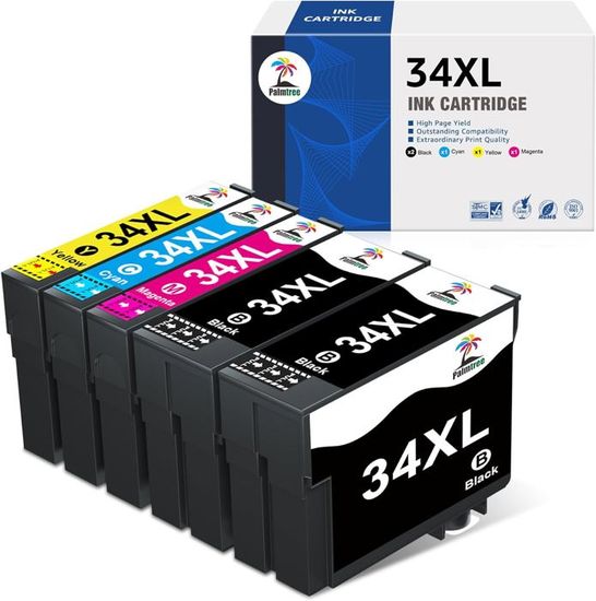 Cartouche d\'encre Compatible pour Epson 34 34XL pour Workforce Pro WF ...