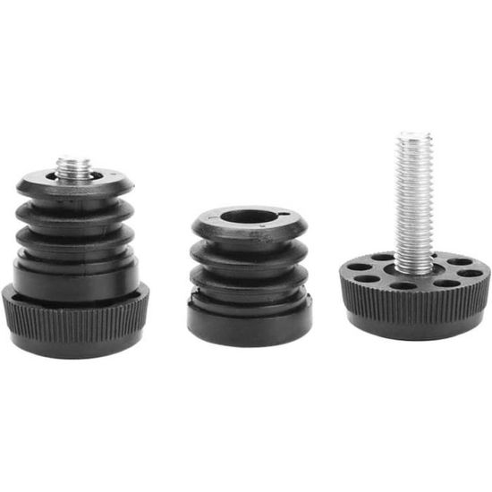 Pieds de Meubles Réglables - [D3261] - Noir - 25xM8+30 - Protection Sol ...