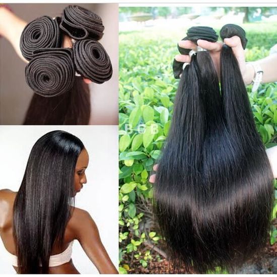 20" lots 4 tissage cheveux bresilienne brazilian virgin hair ...