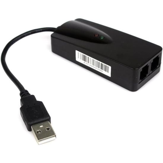 Adaptateur Fax Modem 56K Sur Port Usb Avec Deux Prises Rj11. Chipset ...