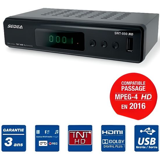 SEDEA Récepteur Décodeur TNT HD terrestre - Cdiscount TV Son Photo