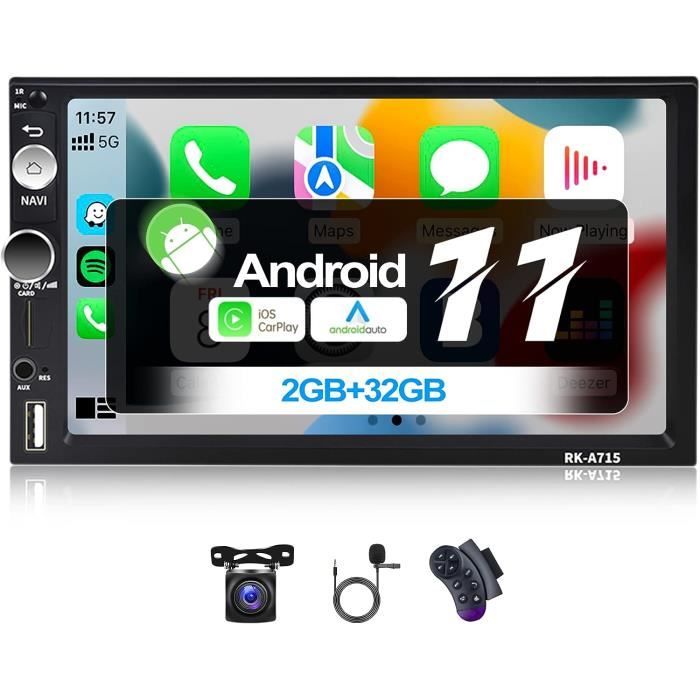 [2+32Gb] Android 11 Autoradio 2 Din Avec Carplay Android Auto 7 Pouces 2 Din Autoradio Bluetooth ...