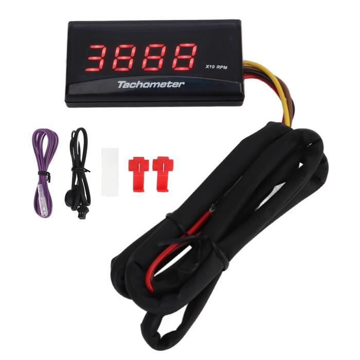Akozon Tachometer Gauge, Ultra Thin LCD Tachometer Accessory Backlight ...