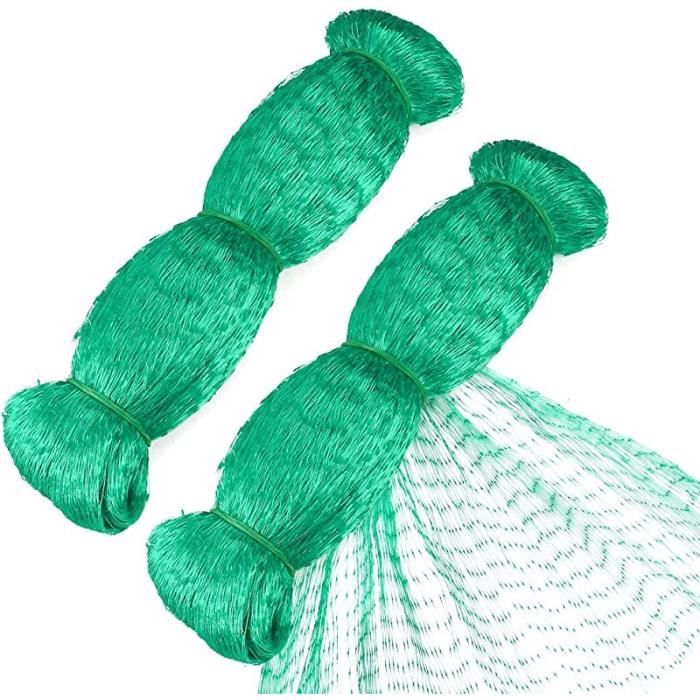 Filet de Protection - Jardin - 2Pz - 4 x 10m - Vert - Anti-Oiseaux - Polyéthylène - Cdiscount Jardin