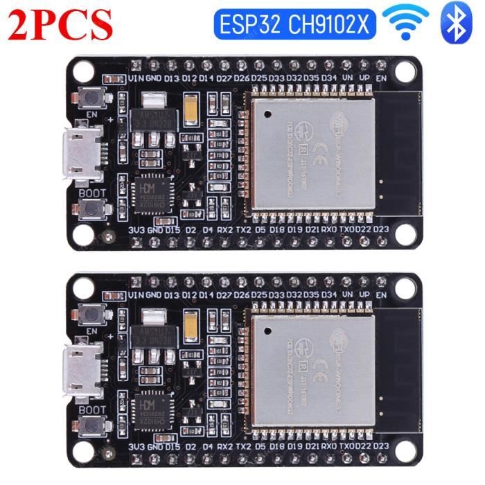 CH9102X 2PCS - Carte de Développement ESP32 ESP32S IOT, Wifi + Module Bluetooth, Consommation d ...