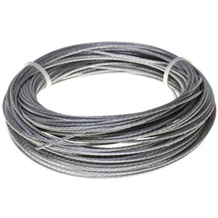 Câble - fil en acier inoxydable ou en acier galvanisé, 1,2,3,4,5,6,10 ...