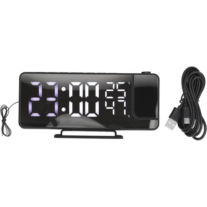 Réveil avec Projection LED Réveil Numérique Radio Tricolore avec Snooze ...