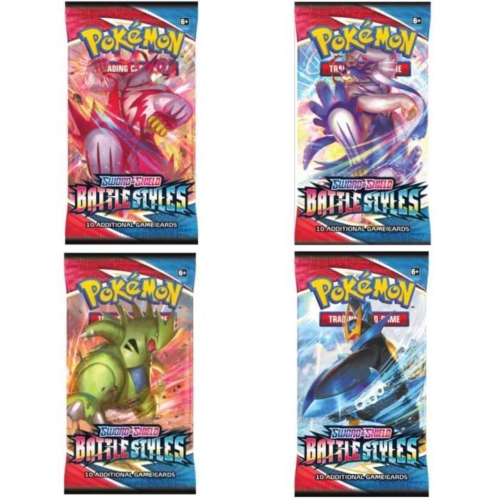 Pokemon Cartes Packs de Boosters (4 Modèles Différents) - Battle Styles ...