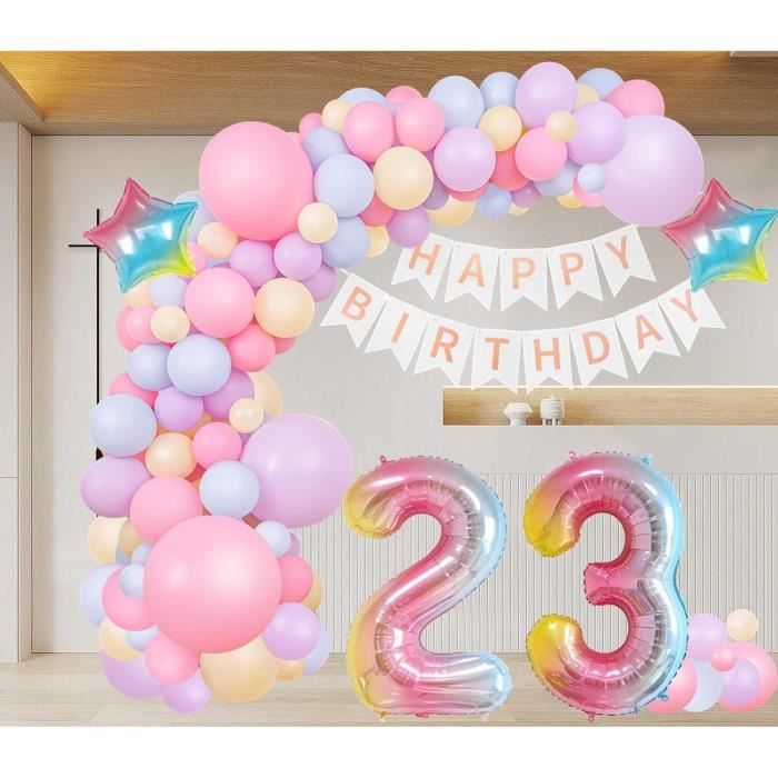 Decoration Anniversaire 23 Ans Femme Ballon Arche 23 Ans Anniversaire ...