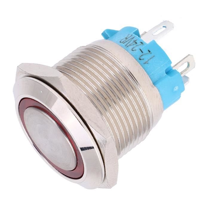 Cikonielf interrupteur à bouton-poussoir 4PIN 2pcs 12 ~ 24VDC 19mm ...