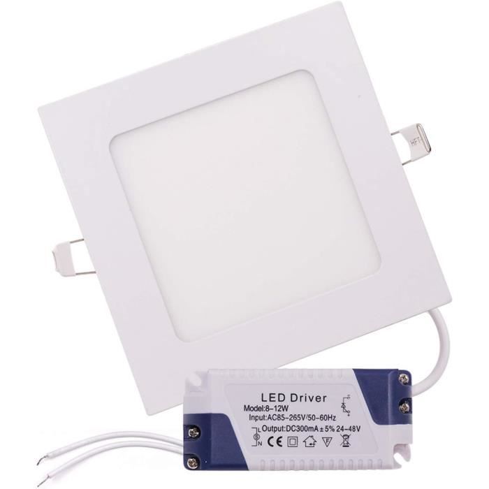 Panneau Led Carré Ultra Fin - Ca 110-220 V - 15 W - Blanc Chaud - Spot ...