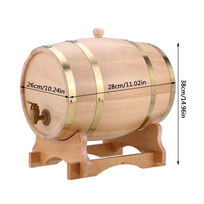 Baril de vin en bois de chêne vintage pour bière Whisky Rum Port 10L ...