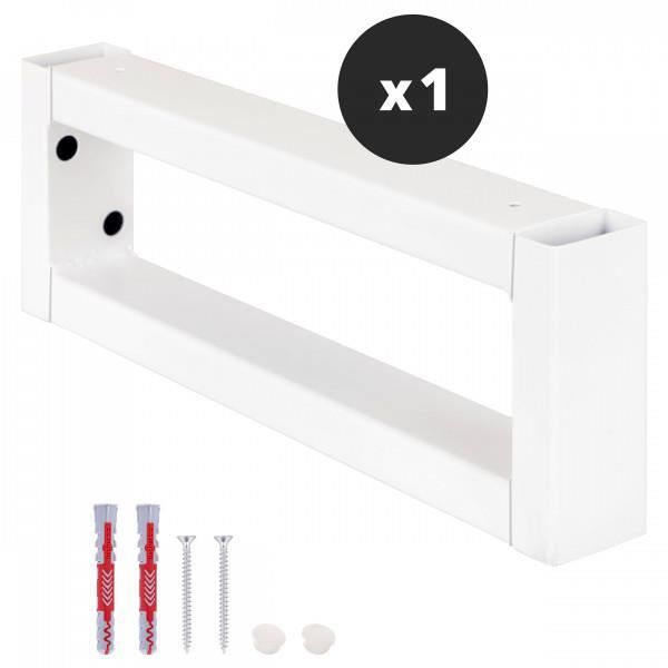 HOLZBRINK 2x Support pour vasque suspendu en métal - 500x150mm - blanc ...