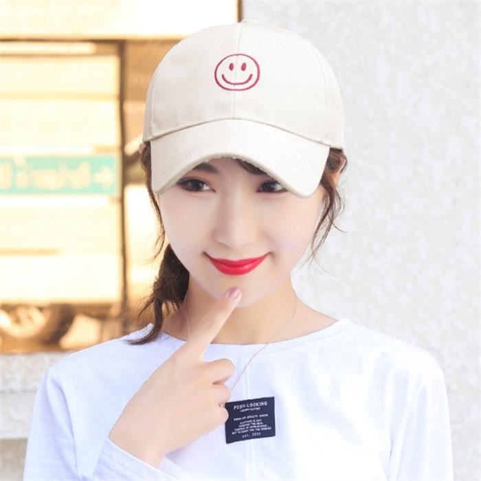 CASQUETTE Femme - Mode Nouvelle casquette de baseball smiley pour ...