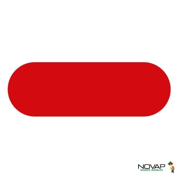 Lot de 10 adhésifs marquage au sol - trait Rouge 150 x 50mm - 4003504 ...