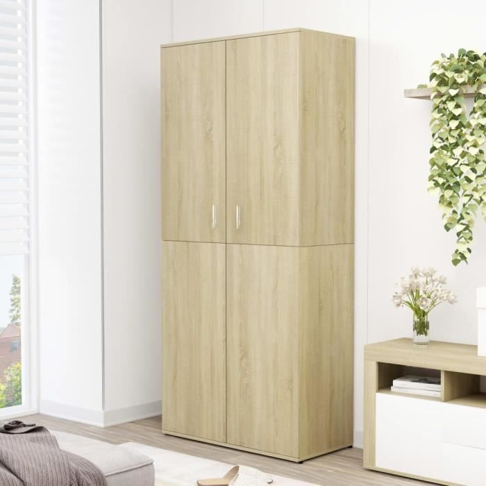 BESTLIFE - Mode Armoire à chaussures Chêne sonoma 80x39x178 cm ...
