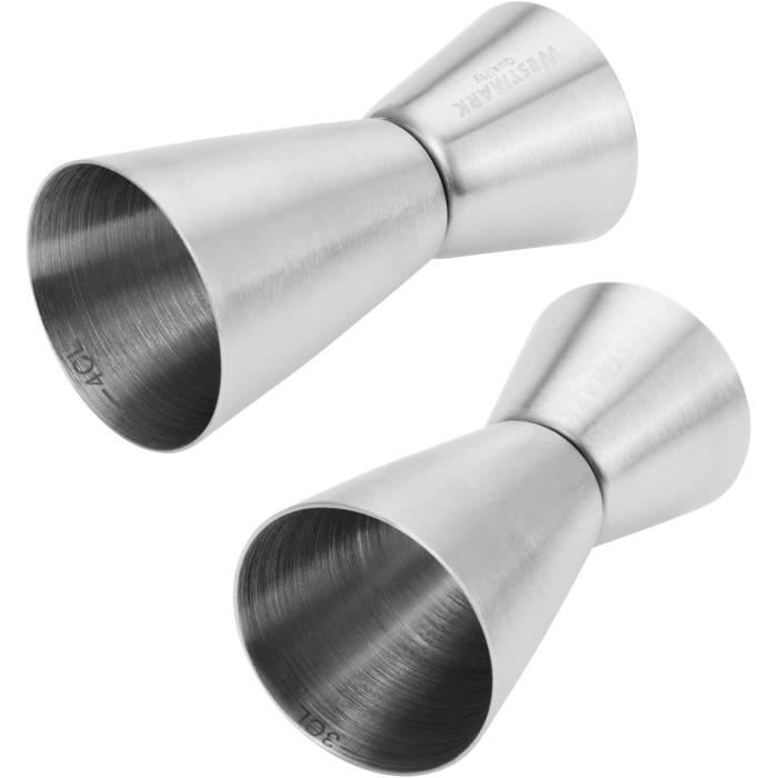 2 Petits Verres Doseurs-Mesureurs pour Bar, Jigger pour Cocktails, 2 ...