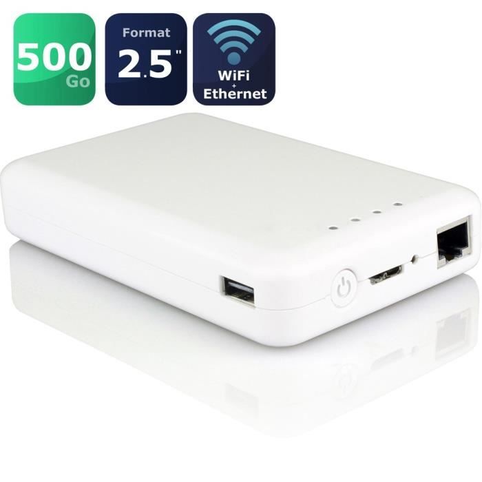 WeZee Disk 500Go Disque dur externe WiFi - Cdiscount Informatique