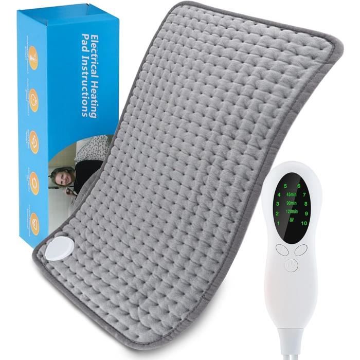 Coussin Chauffant Electrique 60 X 30 Cm, Couverture Chauffante Avec 10 ...