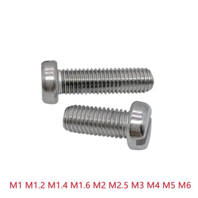 VIS,M3 50pcs-8 mm--Vis à tête ronde pour fromage en acier inoxydable 304, m1 m1.2 m1.4 M1.6 M2 ...