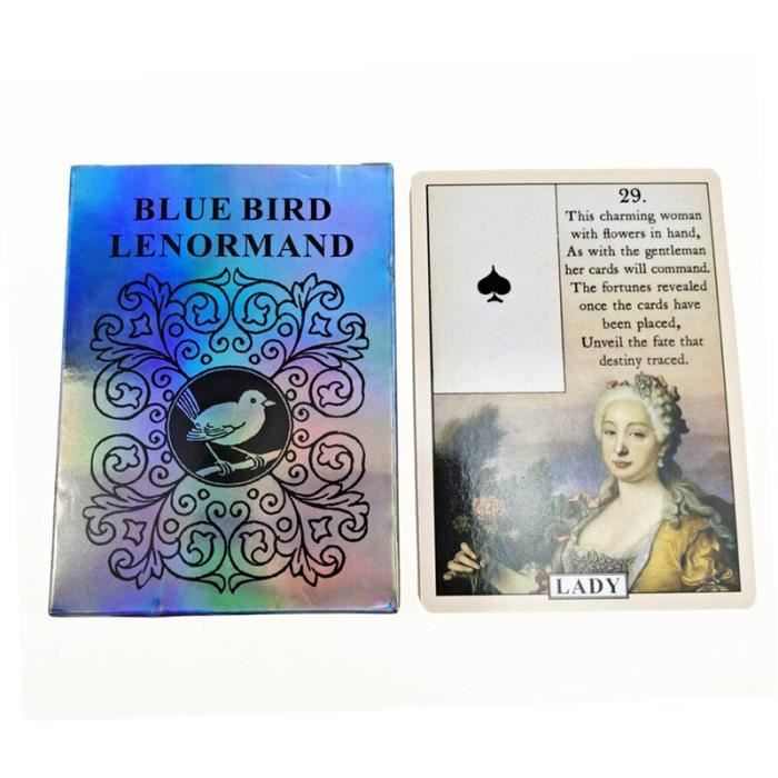 BLUE BIRD Lenormand -Carte de Tarot solaire de nuit,version anglaise ...