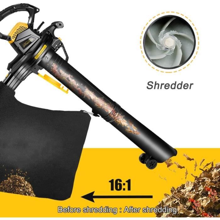Yitie Aspirateur/souffleur/broyeur Électrique 3500w Cordon D ...