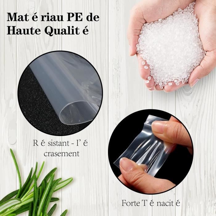 Lot De 600 Sachet Plastique Transparent, Sachet Zip Transparent, Sacs À ...