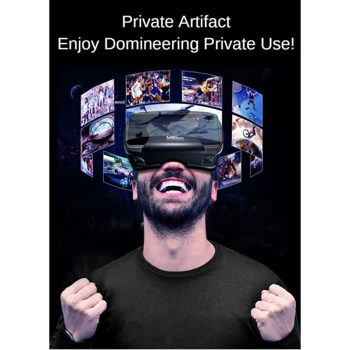 5~7 Pouces Vrg Pro 3D Vr Lunettes Réalité Virtuelle Plein Écran Visuel ...