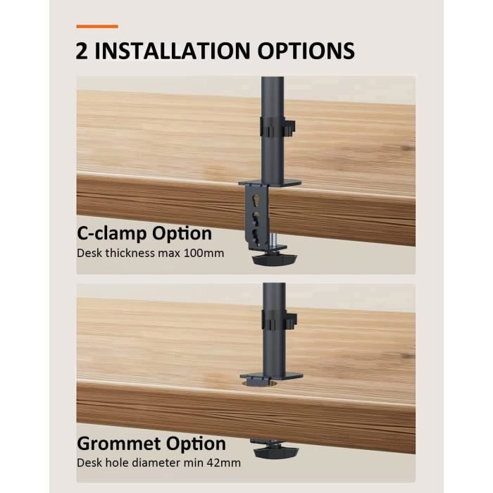 Suptek Support Mural Écran PC, Ordinateur pour Écran LCD-LED 13-27 ...