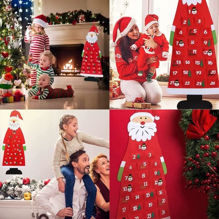 Calendrier de l'Avent - LAEMILIA - Remplissable - Feutre doux - 24 ...