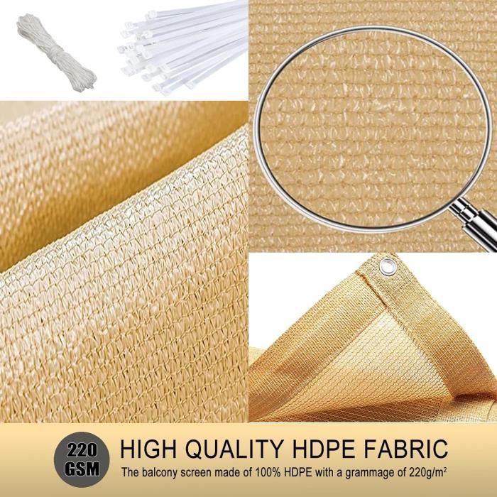 Brise-Vue Balcon Clôture 65 X 300 Cm Brise Vent Terrasse, Brise-Vue ...