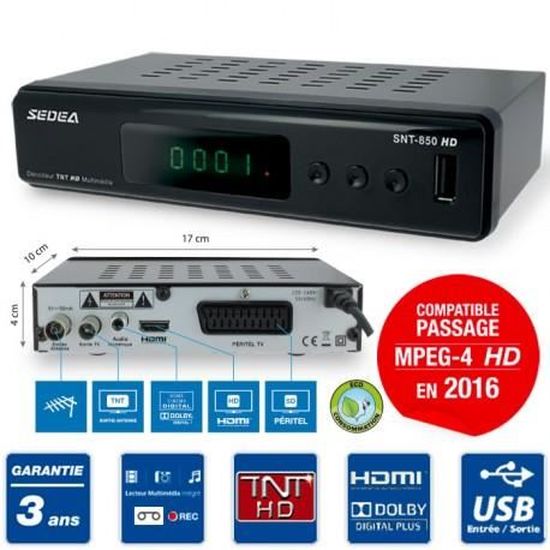 SEDEA Récepteur Décodeur TNT HD terrestre - Cdiscount TV Son Photo