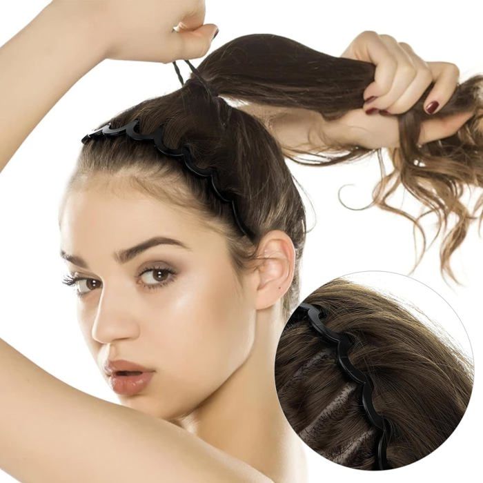 Noir/léopard Lot De 4 Bandeaux Zig Zag En Forme De Dents De Requin ...