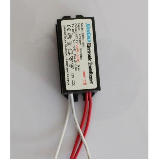 Transformateur d'éclairage,Transformateur électronique pour lampe à Quartz G4,lampe halogène en ...
