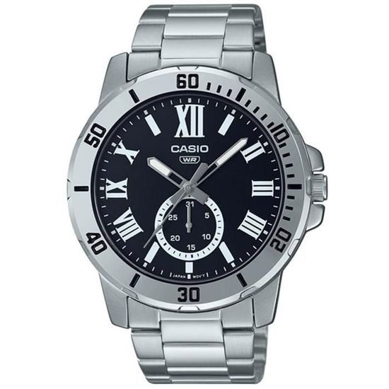 Montre - CASIO - MTP-VD200D-1BUDF - Acier Inoxydable - Verre Minéral ...