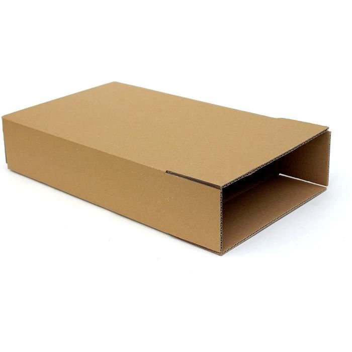 Lot de 20 cartons pliables 420 x 300 x 110 mm - Cdiscount Bricolage