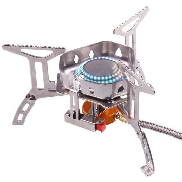 Mini réchaud à gaz de camping, réchaud à dos portable coupe-vent 3500W ...