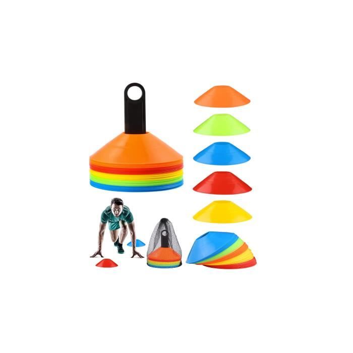50 Pcs Plots Entrainement, Plots De Marquage pour Football Cône, Cônes ...