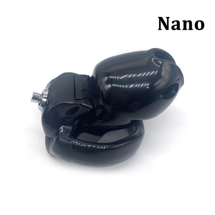 Noir-Nano-36mm Anneau-Click & Lock Chastity Device,Cock jos, Penis Ring ...