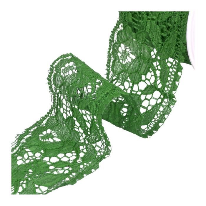Dentelle - Rachel - Fleurs 60mm - Vert vif - Vente au mètre - Cdiscount ...