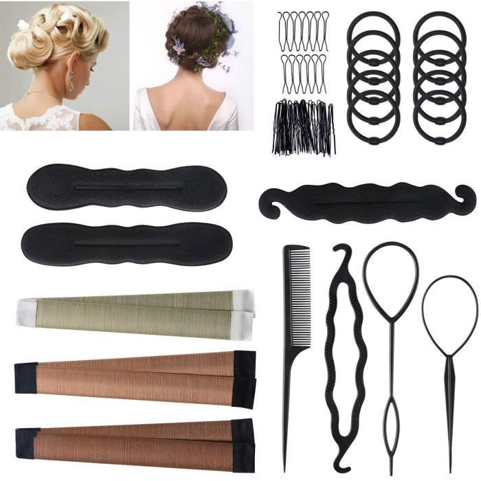 Accessoires de Coiffure, Set d'Outils de Coiffure, Cheveux Coiffure ...