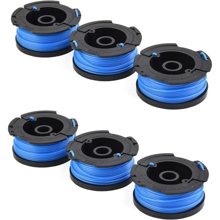 Lot de 6 bobines de fil pour débroussailleuse Black & Decker Reflex GH400 GL1825 STC1820,[Z611 ...