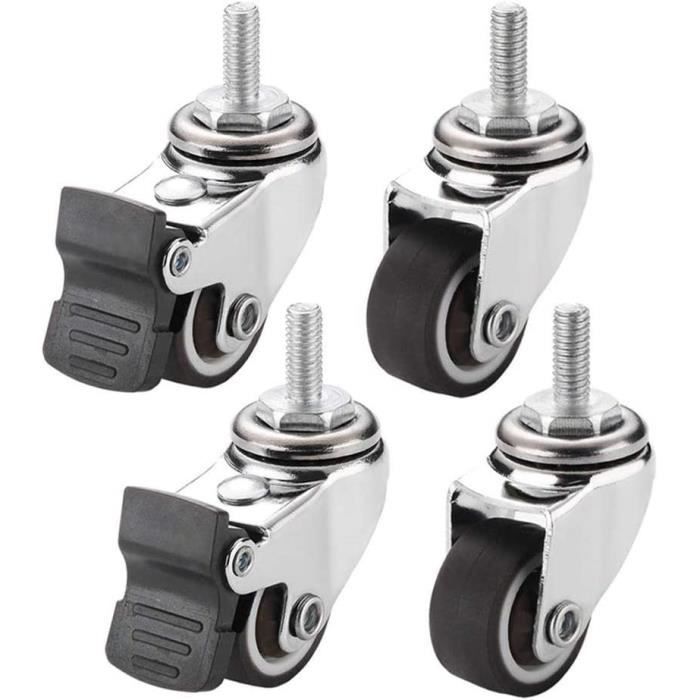 LI-Roulettes de Meubles Roulettes Pivotantes Résistant à l'usure Roue ...