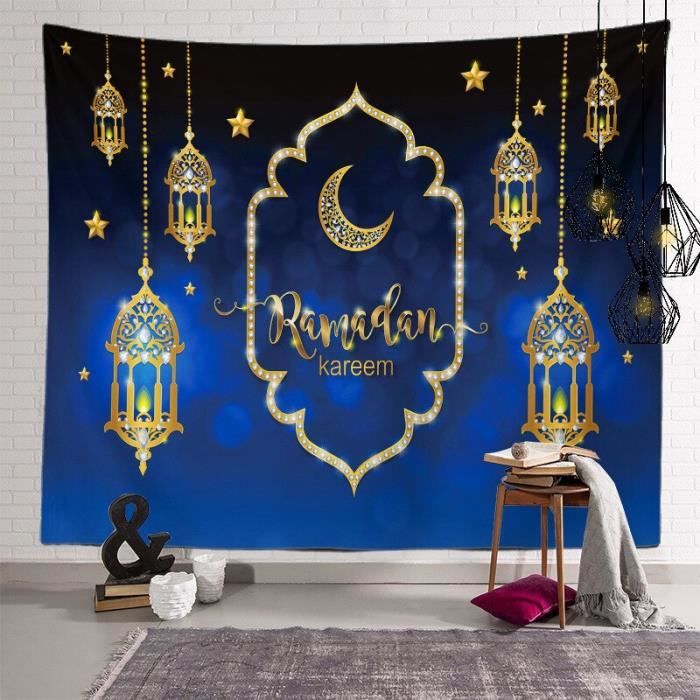Tenture,Décoration murale Eid Mubarak pour décor musulman, tapisserie ...