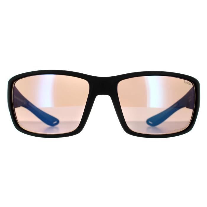 Lunettes de soleil BOLLE Kayman 12649 - Noir mat - Phantom+ Bleu ...