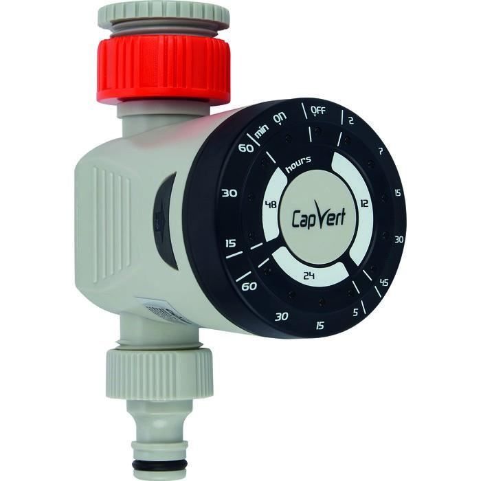 Programmateur d'arrosage - CAP VERT - Valve solénoïde - Réglage fréquence - Réglage durée ...