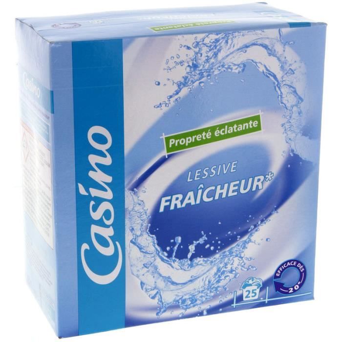 CASINO Lessive poudre Fraicheur - 25 lavages - 1,625 kg - Cdiscount Au ...