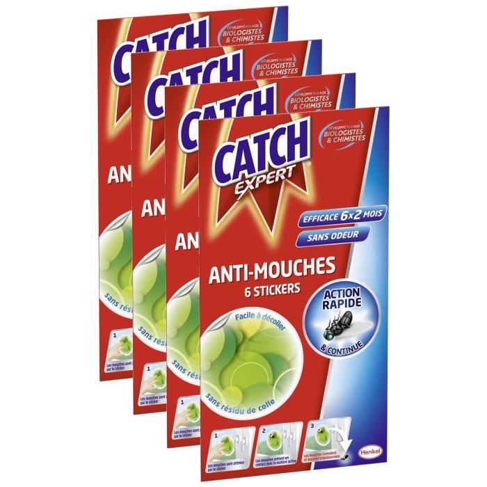 Lot de 4 Etuis de 6 Stickers Anti-Mouches Décoratifs verts sans odeur ...