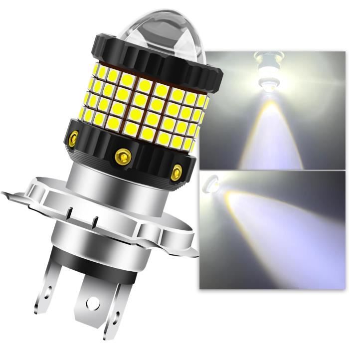 Ampoule H4 Hs1 Led Moto Phare Avant De Moto, Éclairage Réel À 360°, 12W ...
